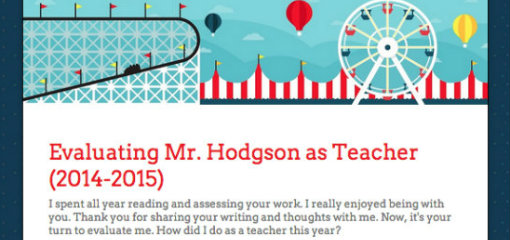 Getting Graded: Students Evaluate My Teaching