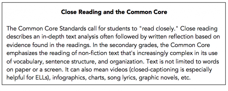 Ideas to Help ELL Students Succeed at Close Reading