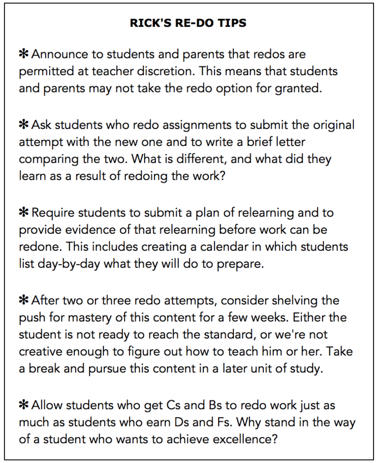 Rick Wormeli: The Right Way to Do Redos