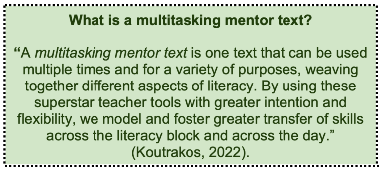 Save Teaching Energy: Multitask Mentor Texts